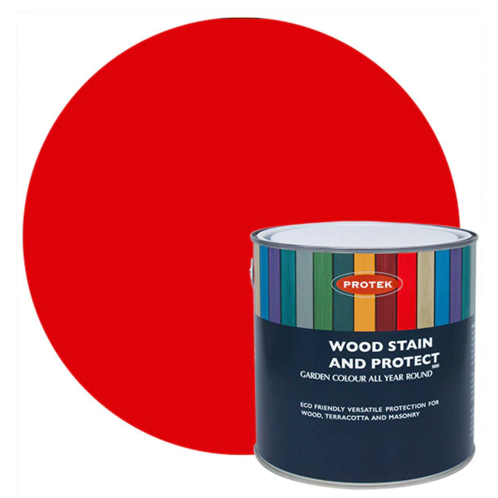 Protek Wood Stain & Protect 2.5l - Poppy | BTL Timber & Garden Buildings